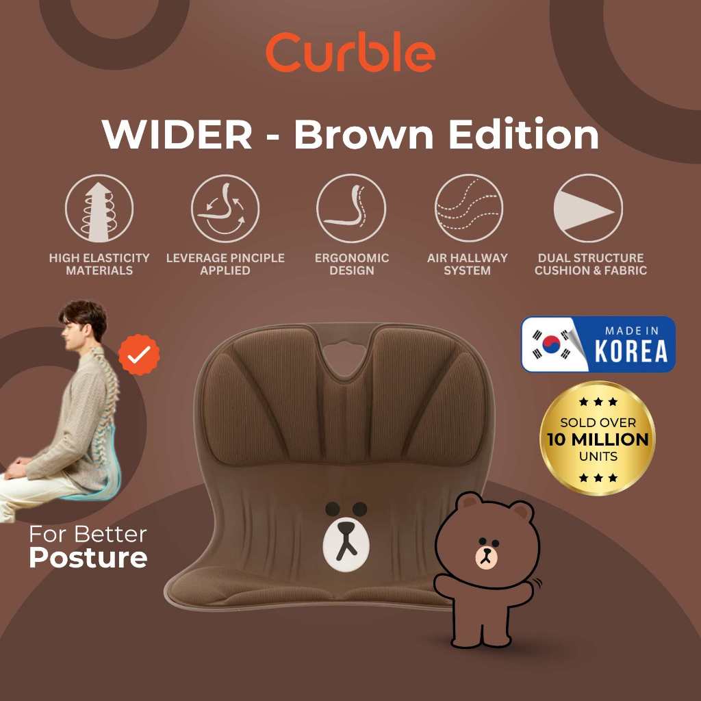 Jual Curble Posture Chair Line & Friends Series - Brown - LIMITED ...