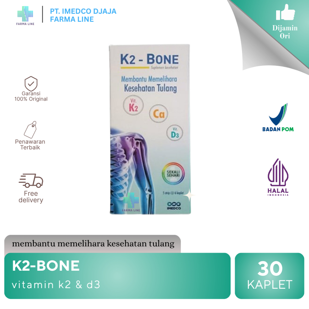 Jual K2-Bone 30 Kapsul | Suplemen Kalsium untuk Ibu Hamil, Lansia ...