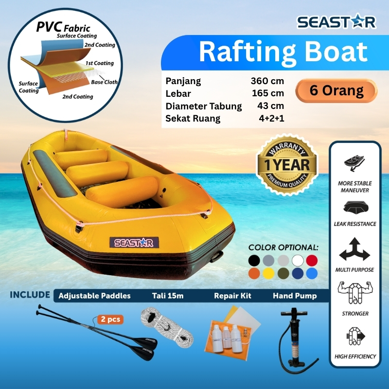 Jual SEASTAR - Perahu Karet Rafting Boat Arung Jeram 6-12 Orang ...