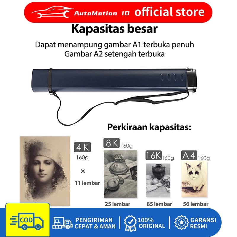 Jual Tabung Gambar Kotak Tabung Kertas Gambar Drawing Drafting Tube 62 ...