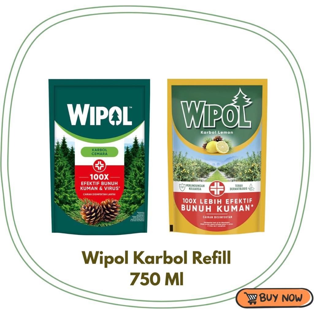 Jual Wipol Karbol Refill 750 ml cemara / lemon | Shopee Indonesia