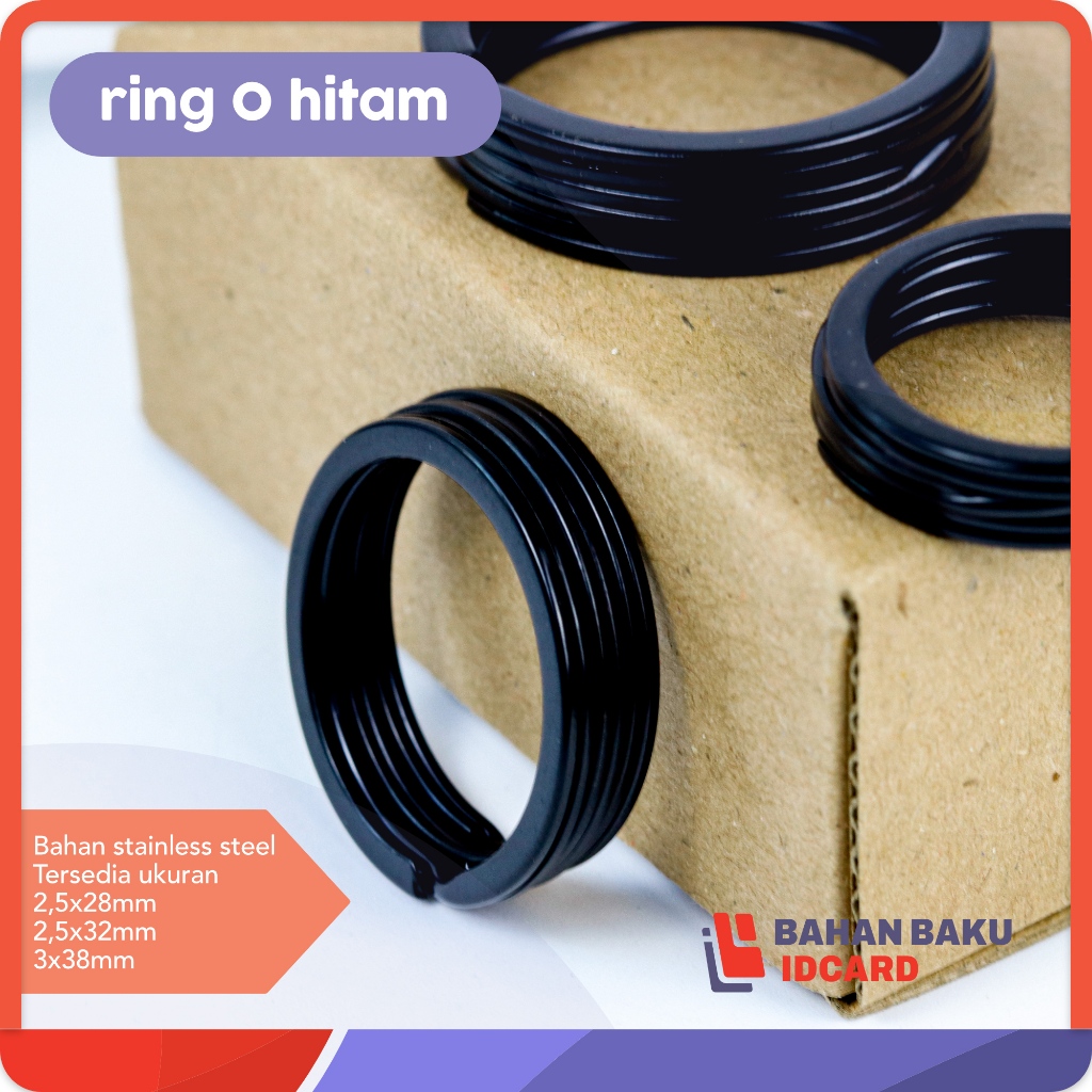 Jual Ring O Hitam stainless Bulat Gepeng Gantungan Kunci Souvenir ...