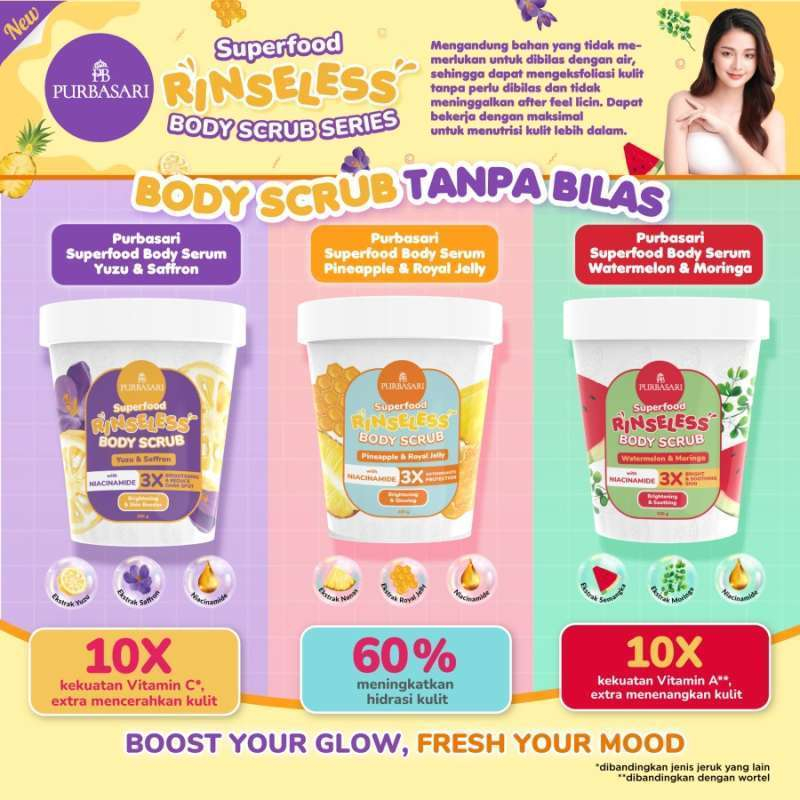 Jual Purbasari Superfood BODY SCRUB | Superfood Rinseless BODY SCRUB ...