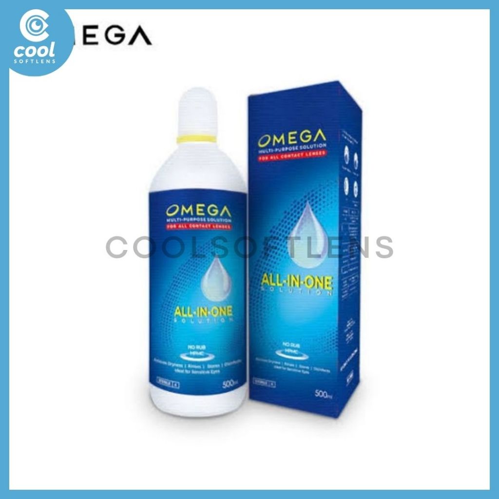 Jual (GROSIR 48.000) Air Softlens OMEGA ALL IN ONE SOLUTION 500ml ...