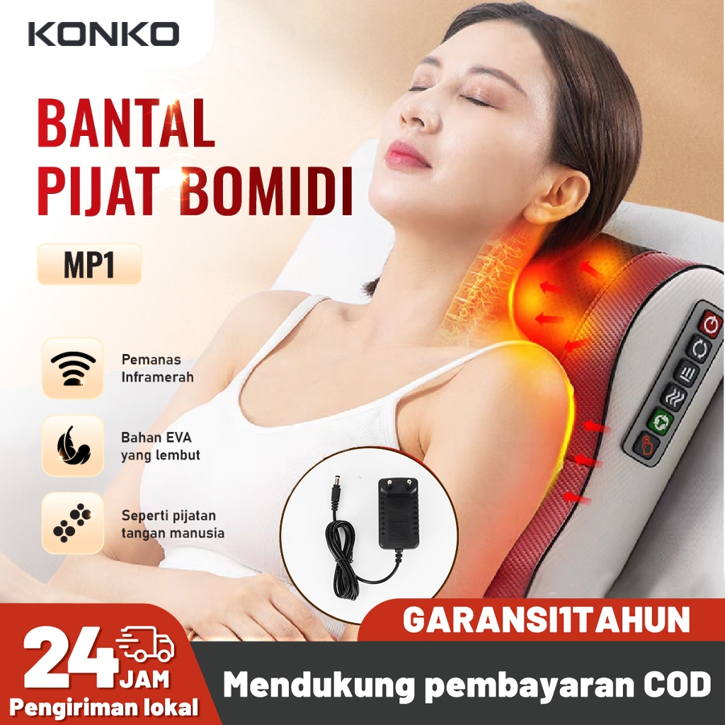 Jual KONKO Bantal Pijat 8 Bola Massage Pillow Bantal Pijat Leher ...