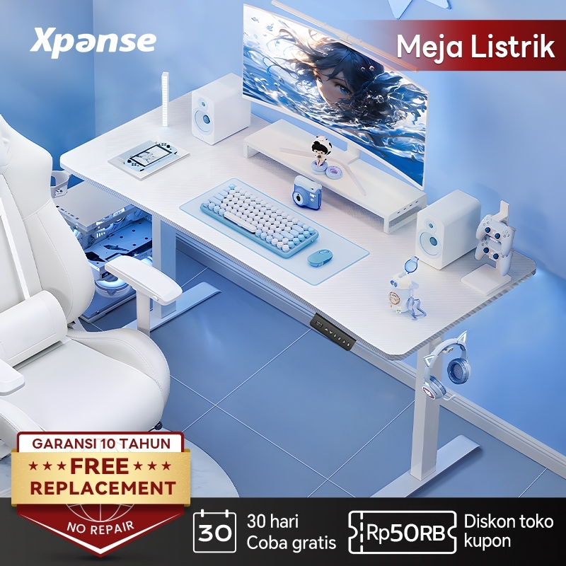 Jual Xpanse Meja Kerja Elektrik Adjustable Standing Desk Meja Belajar ...
