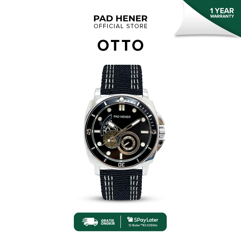 Jual PAD HENER Otto Automatic Sweep Movement Jam Tangan Pria Anti Air ...