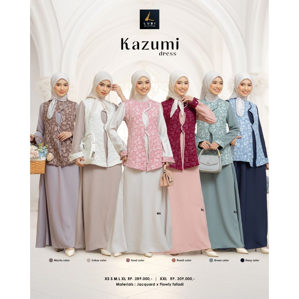 Jual Kazumi Dress by Lubi | Gamis Elegant | Gamis Two Piece| Gamis ...