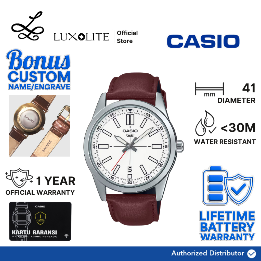 Jual [luxolite] Casio Jam Tangan Pria Analog Mtp Vd02l 7eudf Mtp Vd02l 7e Mtp Vd02l 7 Brown