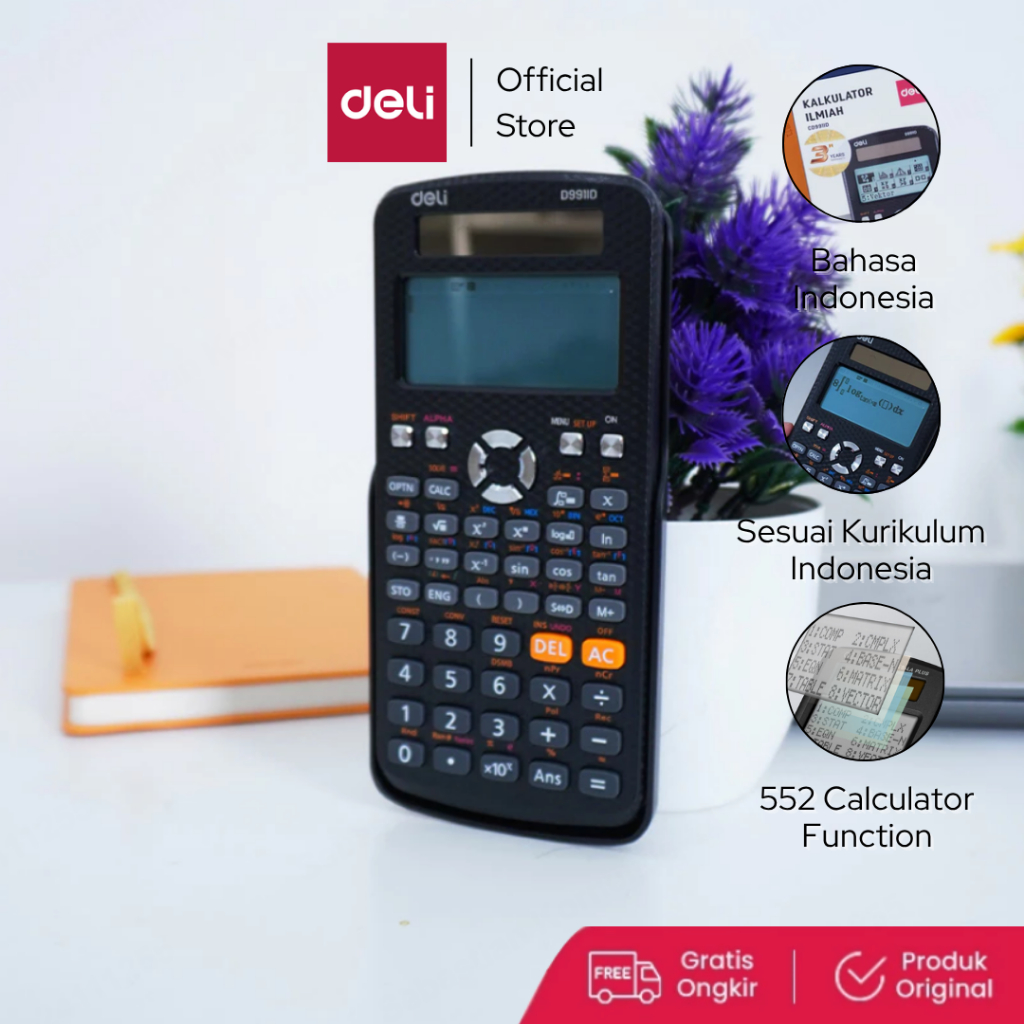 Jual Deli Kalkulator Ilmiah / Kalkulator Sekolah / Scientific ...