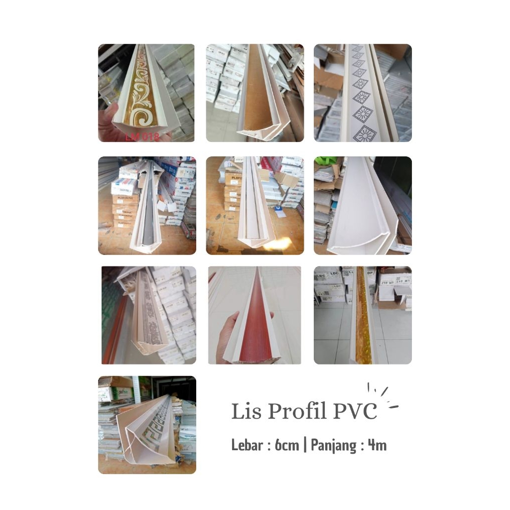 Jual List Profil, List Tembok, Lis Sudut Plafon PVC 6cm PERBATANG ...
