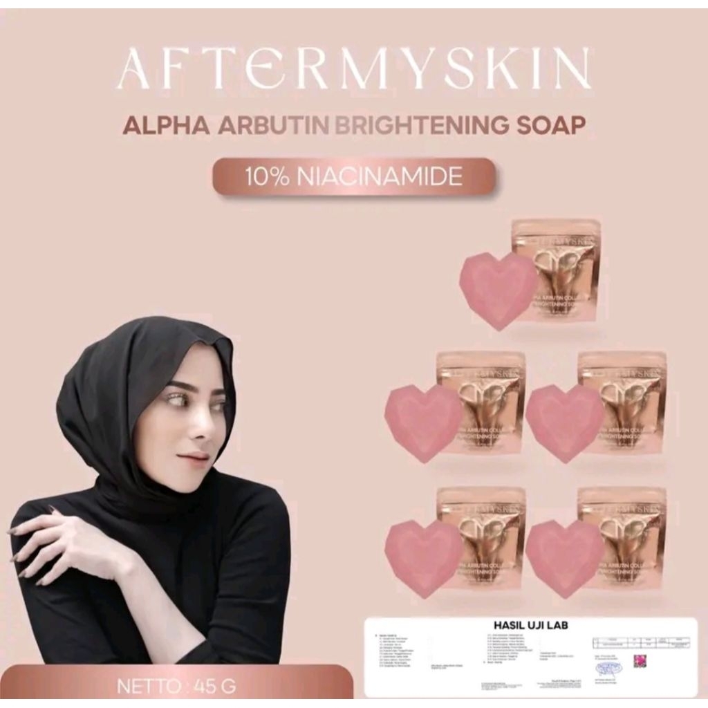 Jual (5 PCS) Sabun AFTER MY SKIN Alpha Arbuthin Collagen Brighthening ...