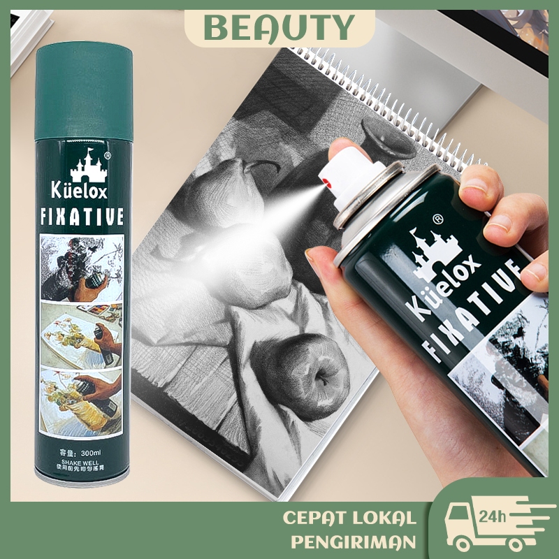 Jual Kuelox Fixative Spray Lukis Drawing Professional Spray Varnish ...
