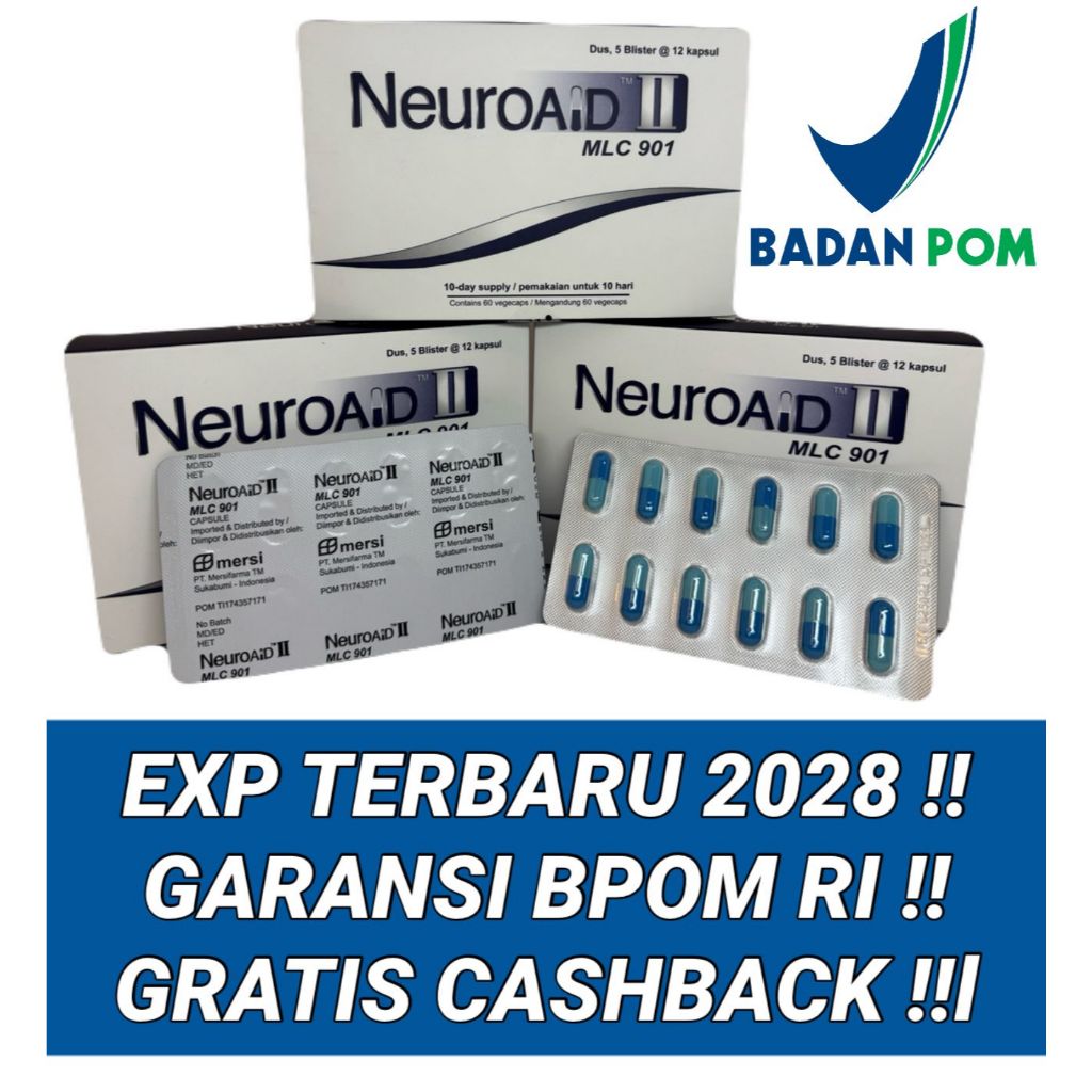 Jual NEUROAID II MLC 901 PER STRIP ISI 12 BOX ISI 60 READY !!! | Shopee ...