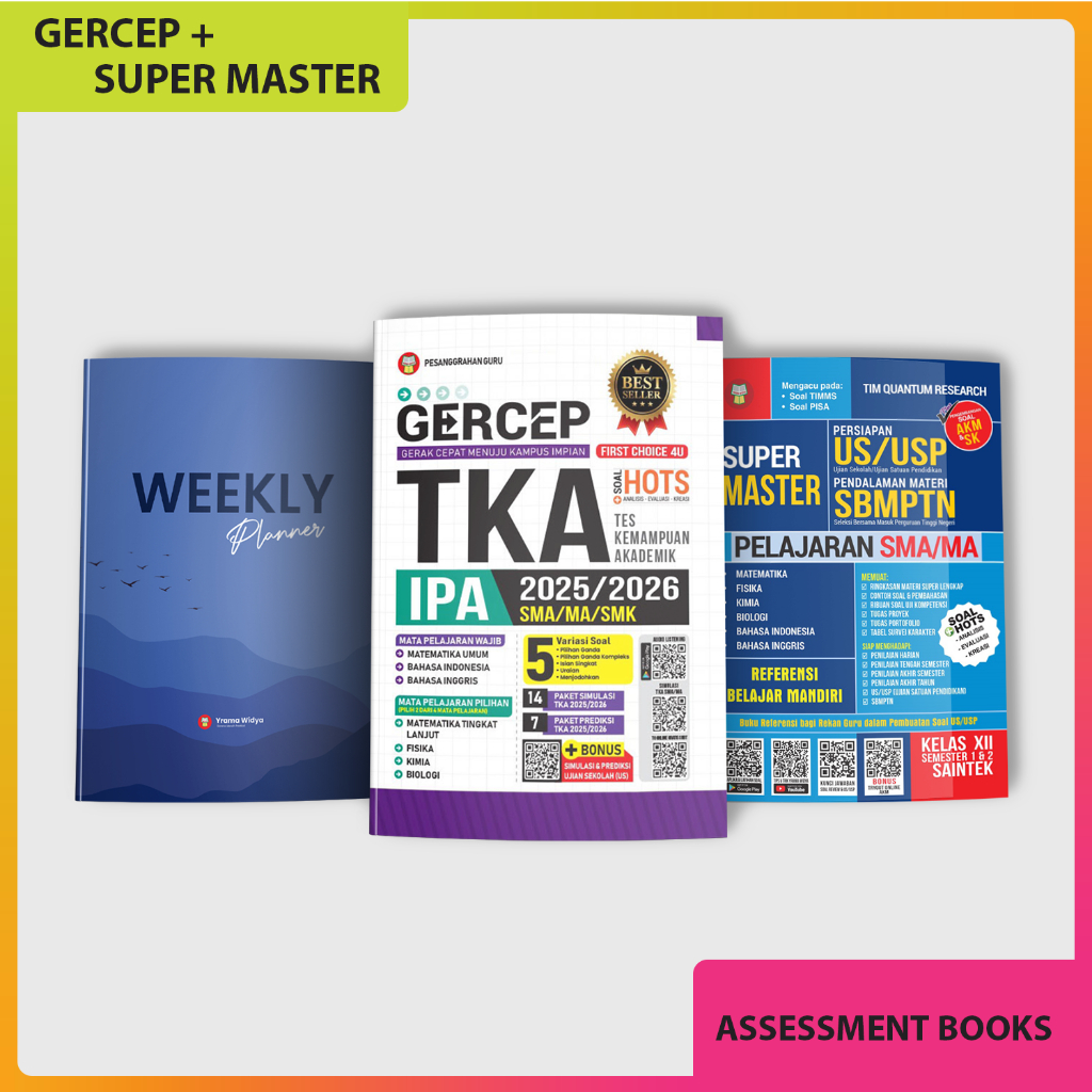 Jual Paket Bundling Buku Gercep TKA IPA + Super Master Persiapan US/USP SMA Kelas XII SAINTEK ...