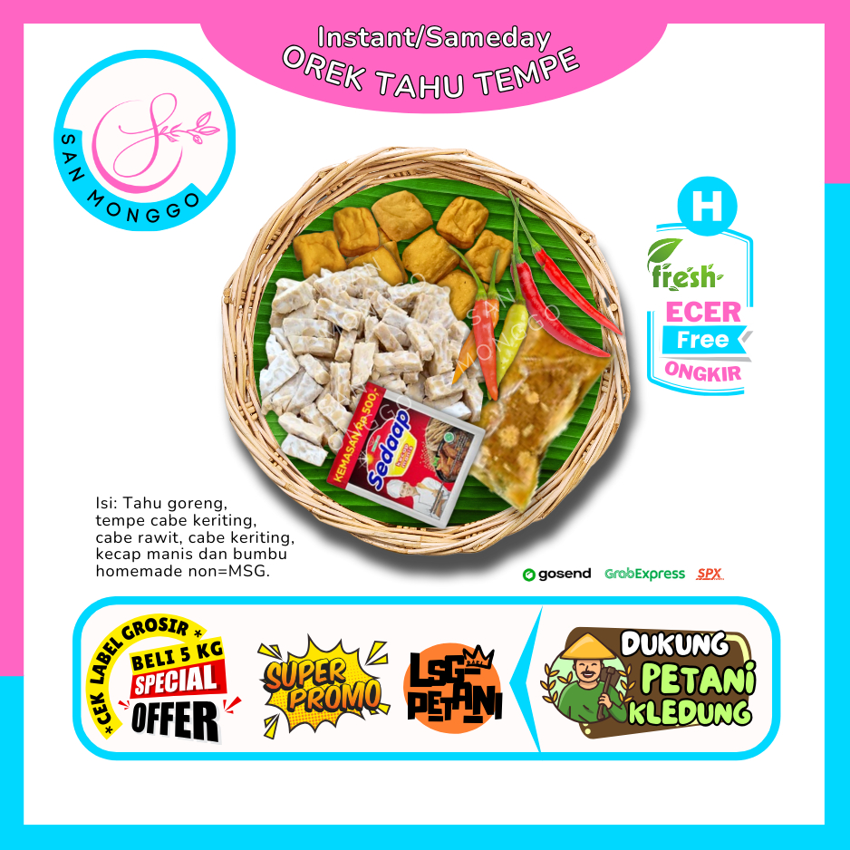 Jual Sanmonggoo >> Oreg /orek Tahu Tempe -- Hasil Bumi Sindoro Sumbing ...