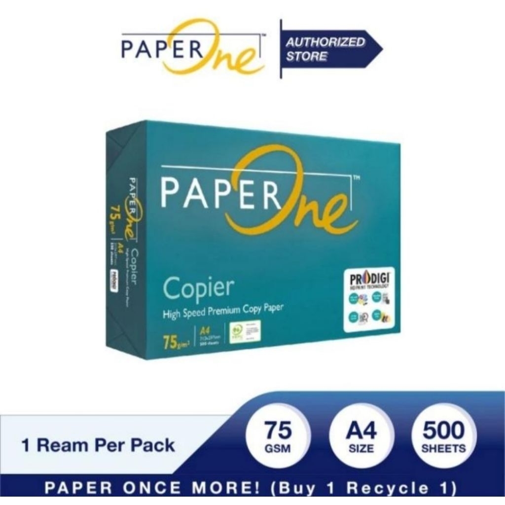 Jual kertas HVS A4 paperone 75gram satuan rim | Shopee Indonesia