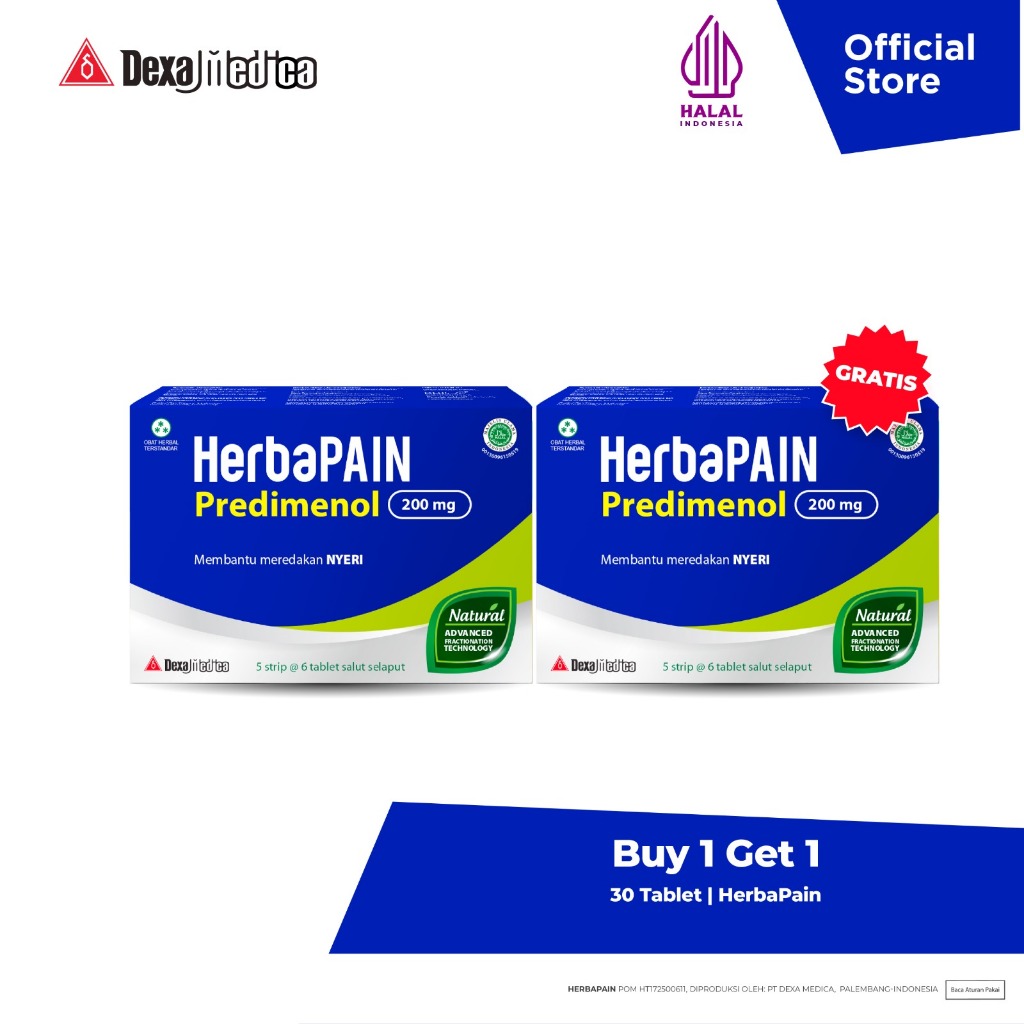 Jual HerbaPAIN Obat Nyeri Otot Herbal 30 Tablet | Shopee Indonesia