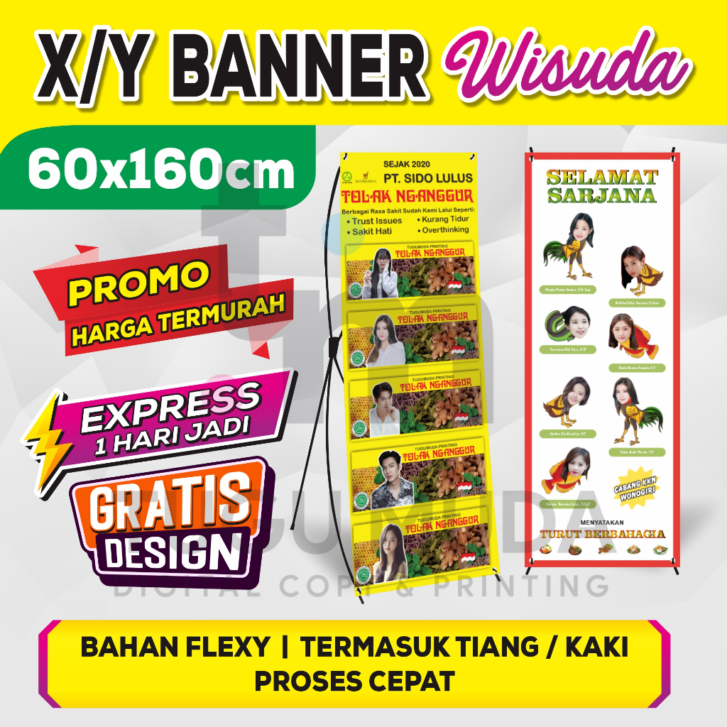 Jual Cetak X-Banner Wisuda | Sidang | Ultah | KKN | Graduation ...
