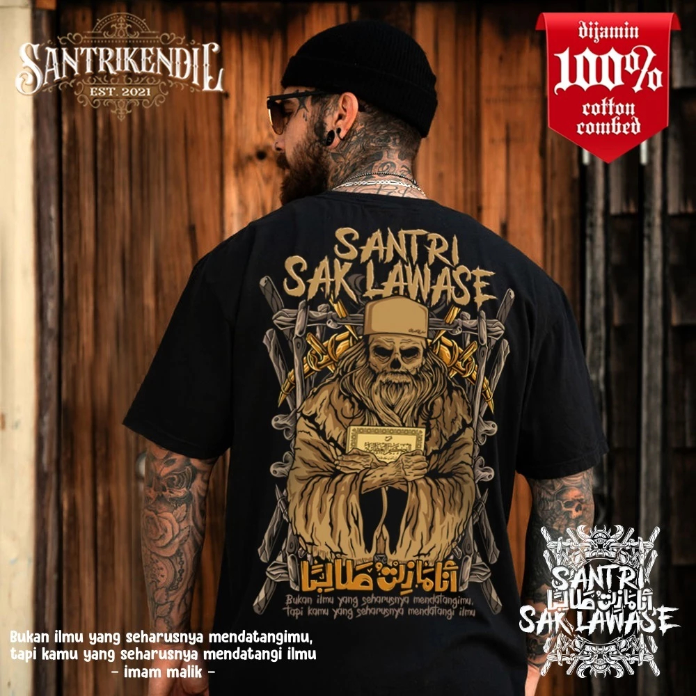Jual KAOS SANTRI SAK LAWASE KUALITAS PREMIUM 100% CATTON SUPER COMBED ...
