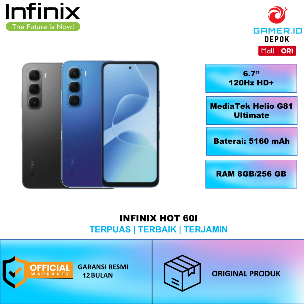 Jual INFINIX HOT 60I BATERAI BESAR 5160 MAH RAM 8GB INTERNAL 256GB | Shopee Indonesia