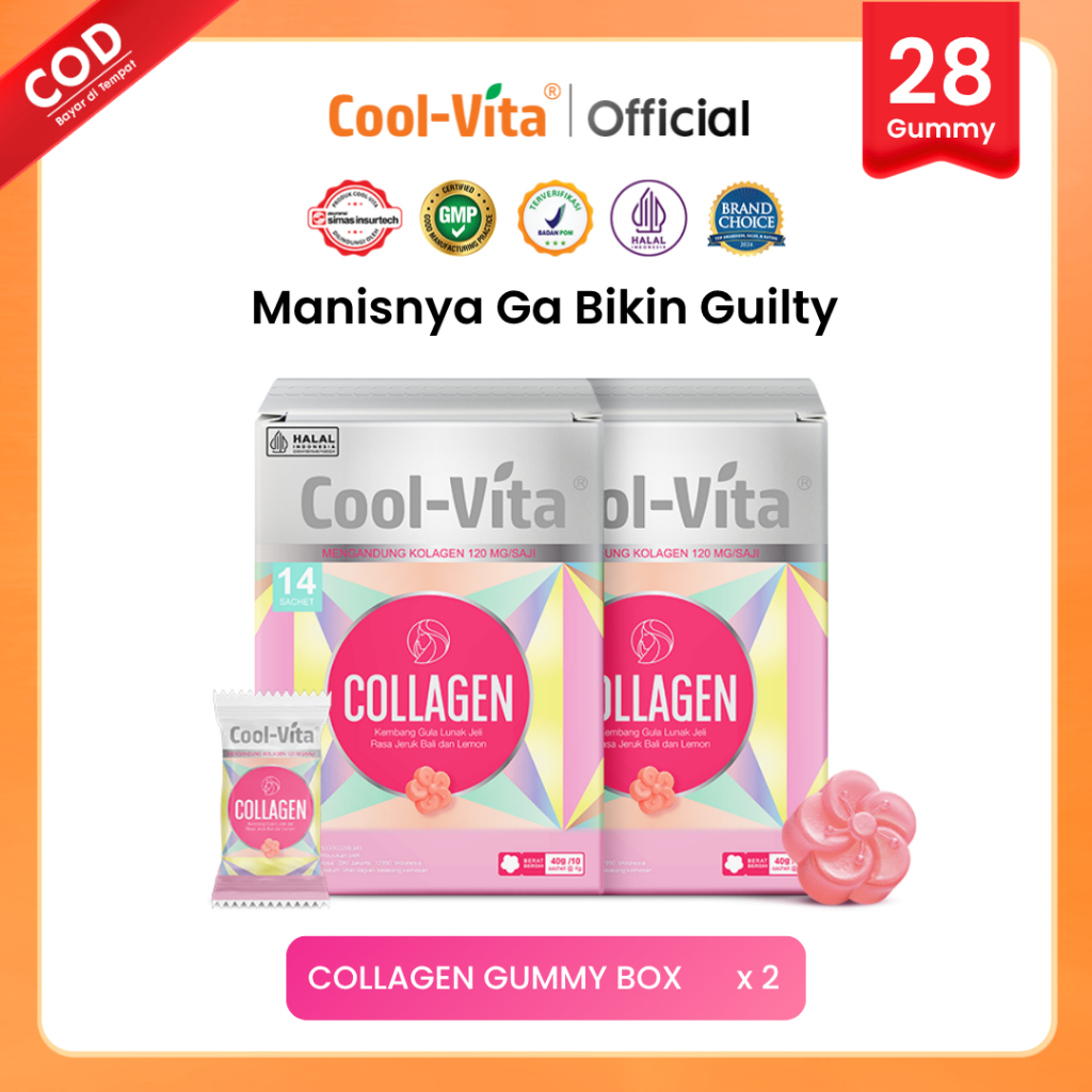 Jual Coolvita 2 Box Collagen Gummy Jeruk Bali & Lemon - Gummy Sehat ...