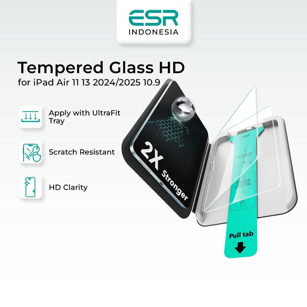 Jual ESR Tempered Glass Screen Protector HD iPad Air Pro 11 13 2024 10. ...