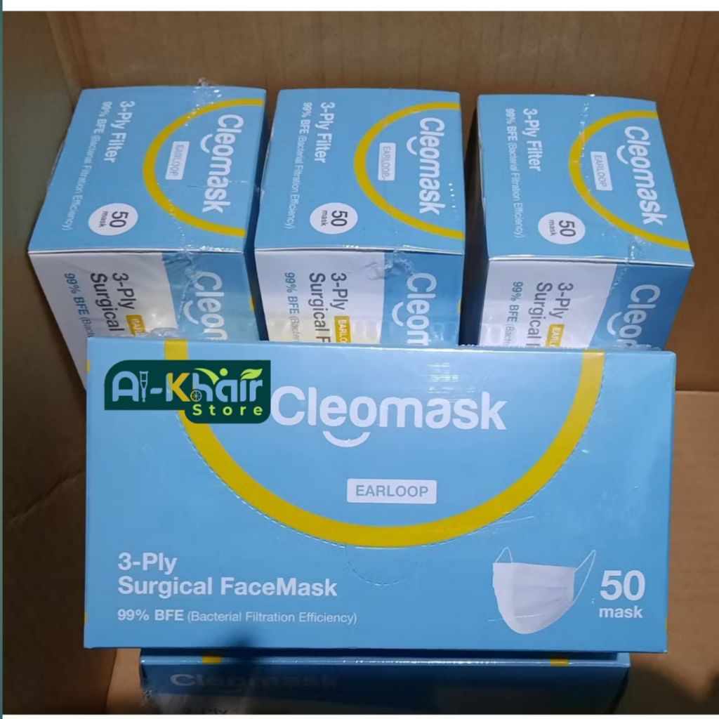 Jual CLEOMASK 3 PLY SURGICAL FACE MASK / BOX | Shopee Indonesia