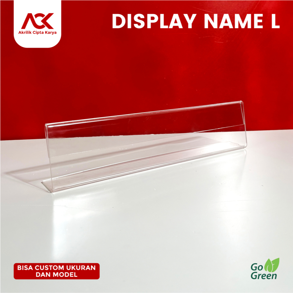Jual Akrilik Papan Nama Meja / Panitia Display Kantor Tipe L | Shopee ...
