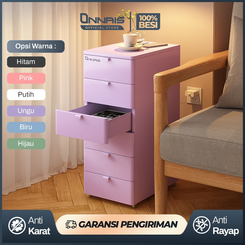 Jual ONNAIS Drawer Lemari Pakaian Anak Laci Kecil Susun Besi Laci Baju ...