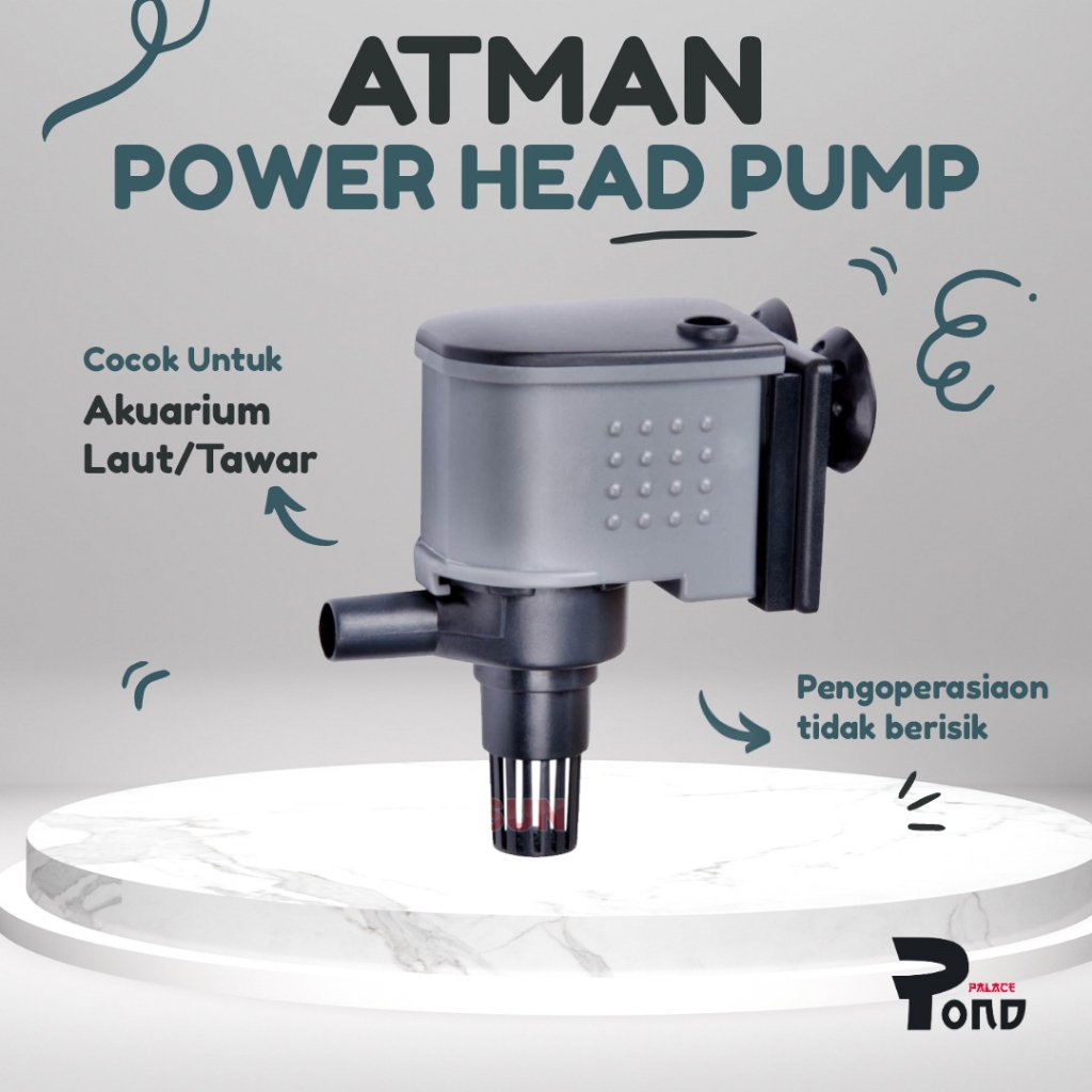 Jual Atman AT 201 Liquid Filter Pompa Celup Aquarium Oksigen | Shopee ...