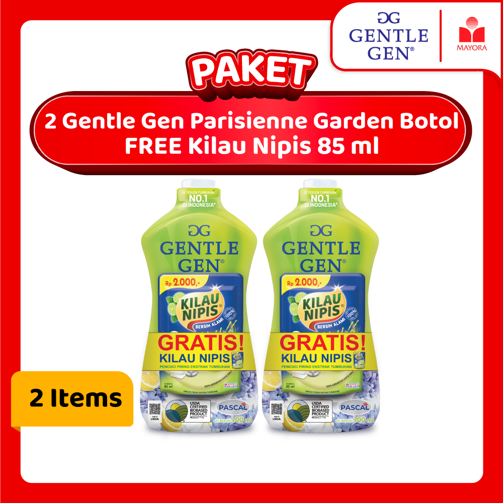 Jual Twin Pack Gentle Gen Parisienne Garden Botol FREE Kilau Nipis 85ml ...