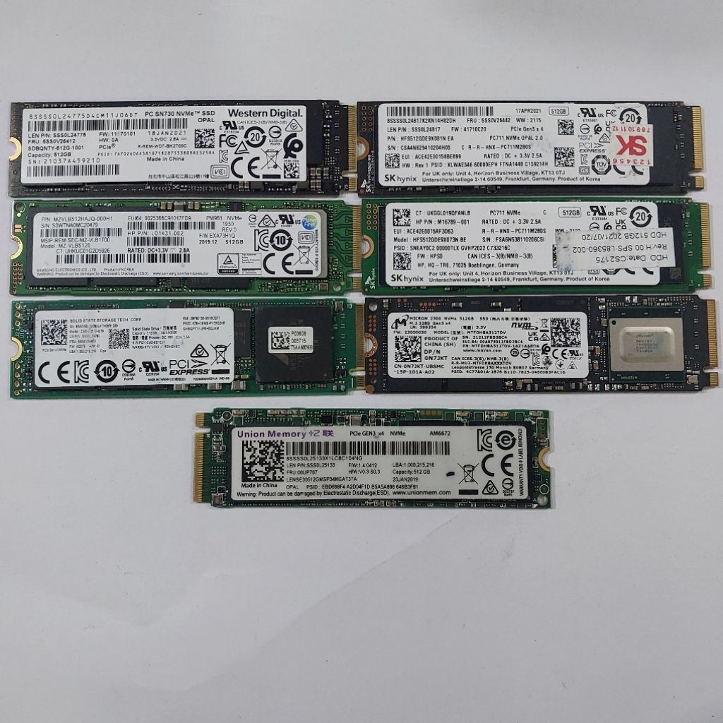 Jual SSD M2 Nvme 512Gb SKHynix Samsung Intel 2280 Gen3 x4 Second ORI ...