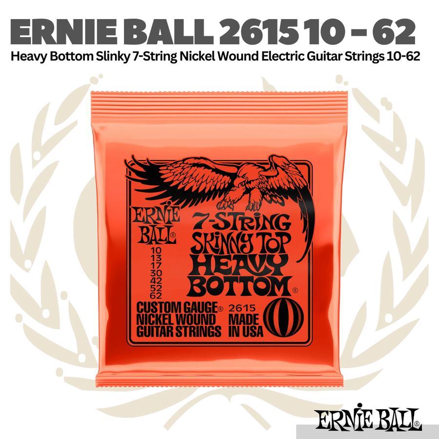 Jual Ernie Ball 2615 10-62 Skinny Top / Heavy Bottom Slinky 7-String Nickel Wound Electric ...