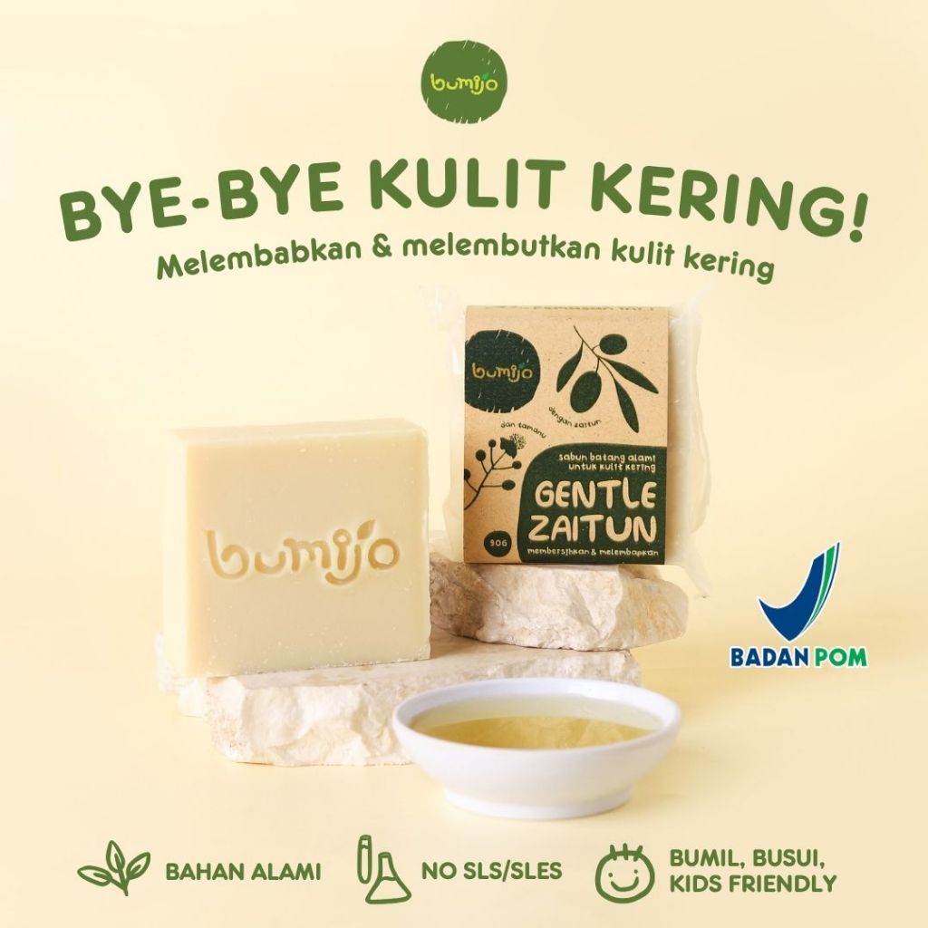 Jual Bumijo Gentle Zaitun Soap Bar - Sabun Kulit Kering Alami Natural Olive Oil | Shopee Indonesia