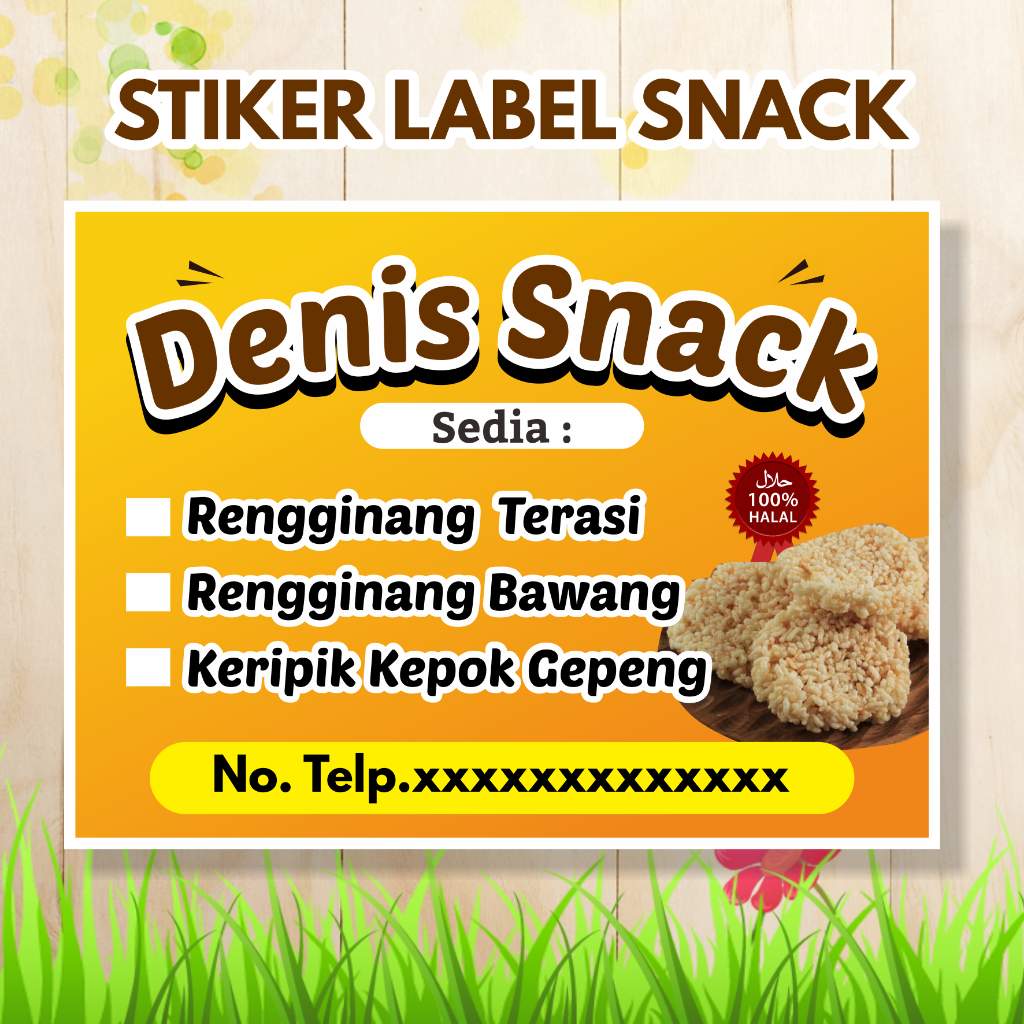 Jual stiker label snack makanan | Shopee Indonesia