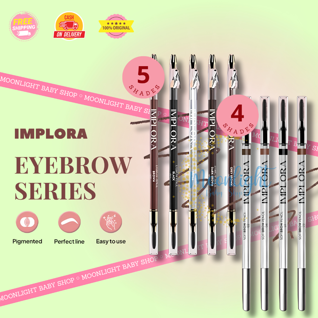 Jual Implora EyeBrow Pencil 2in1 ️BPOM Pensil+Serutan+Sikat Original ...