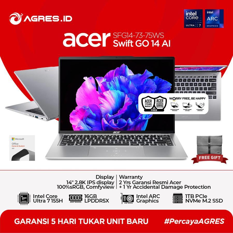 Jual Acer Swift Go 14 | Ultra 7 155H 16GB 1TB W11+OHS - 73.75WS ...