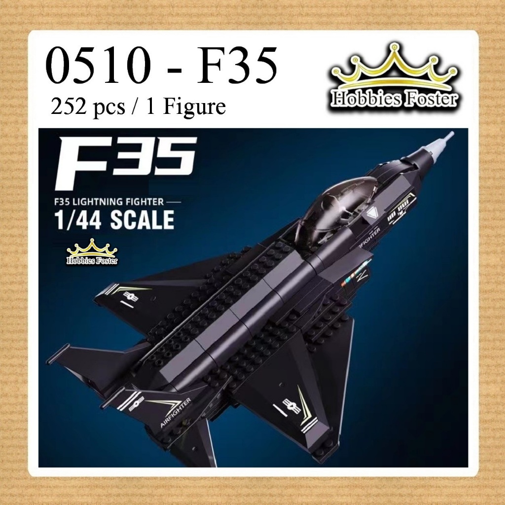 Jual HBF Mainan Bricks DIY Pesawat Jet Fighter F35 Stealth LIGHTNING II Air Force / Sluban M38 ...