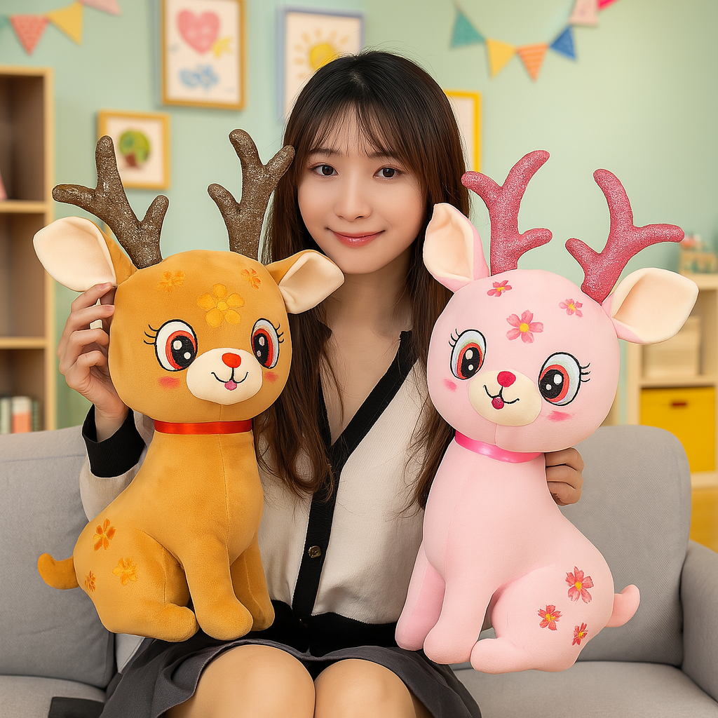Jual Boneka Sika Rusa 40cm Mainan Mewah Rusa Bahan Plush Berlabel SNI ...