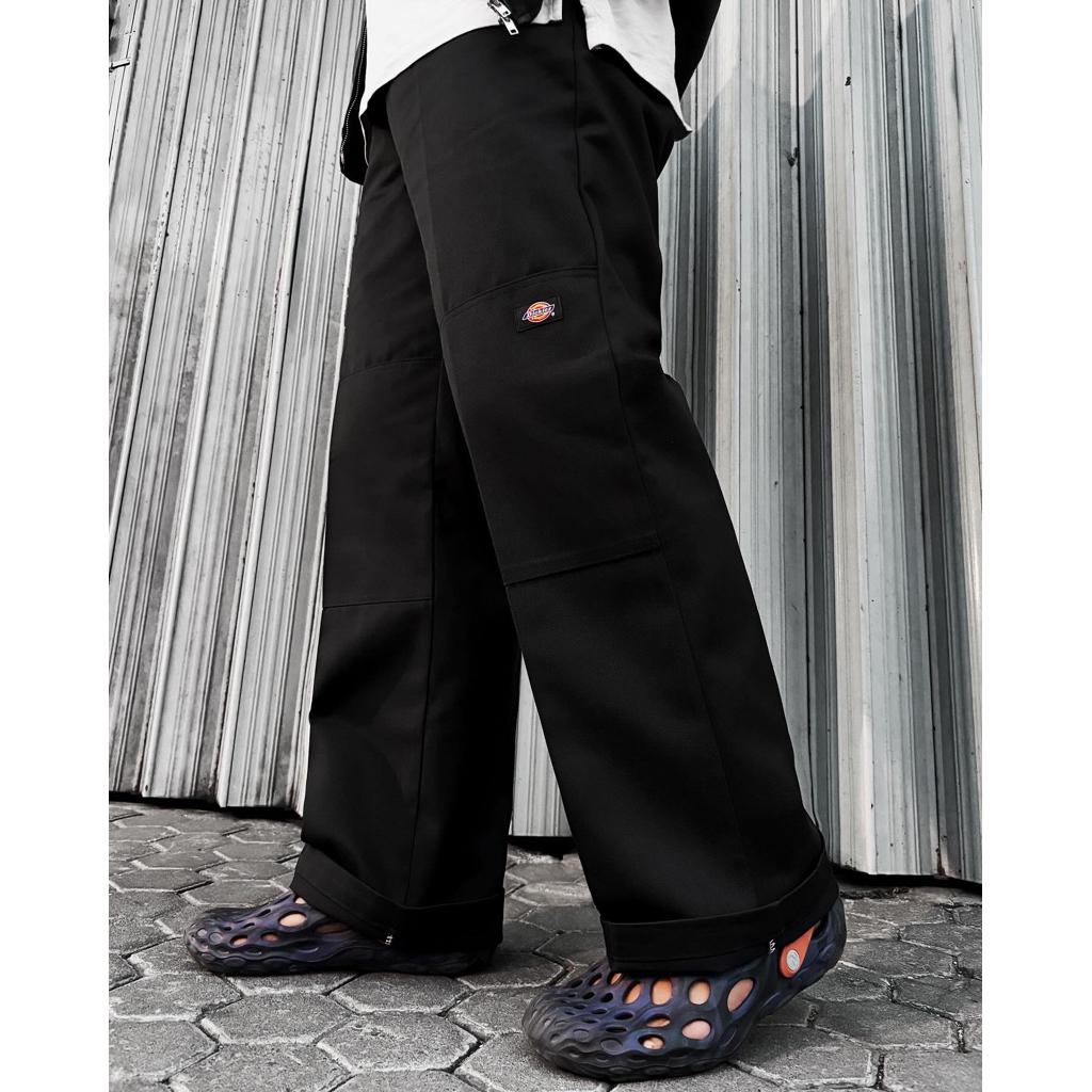 Jual DICKIES LONGPANTS 85283 DOUBLE KNEE LOOSE FIT BLACK ORIGINAL | Shopee Indonesia