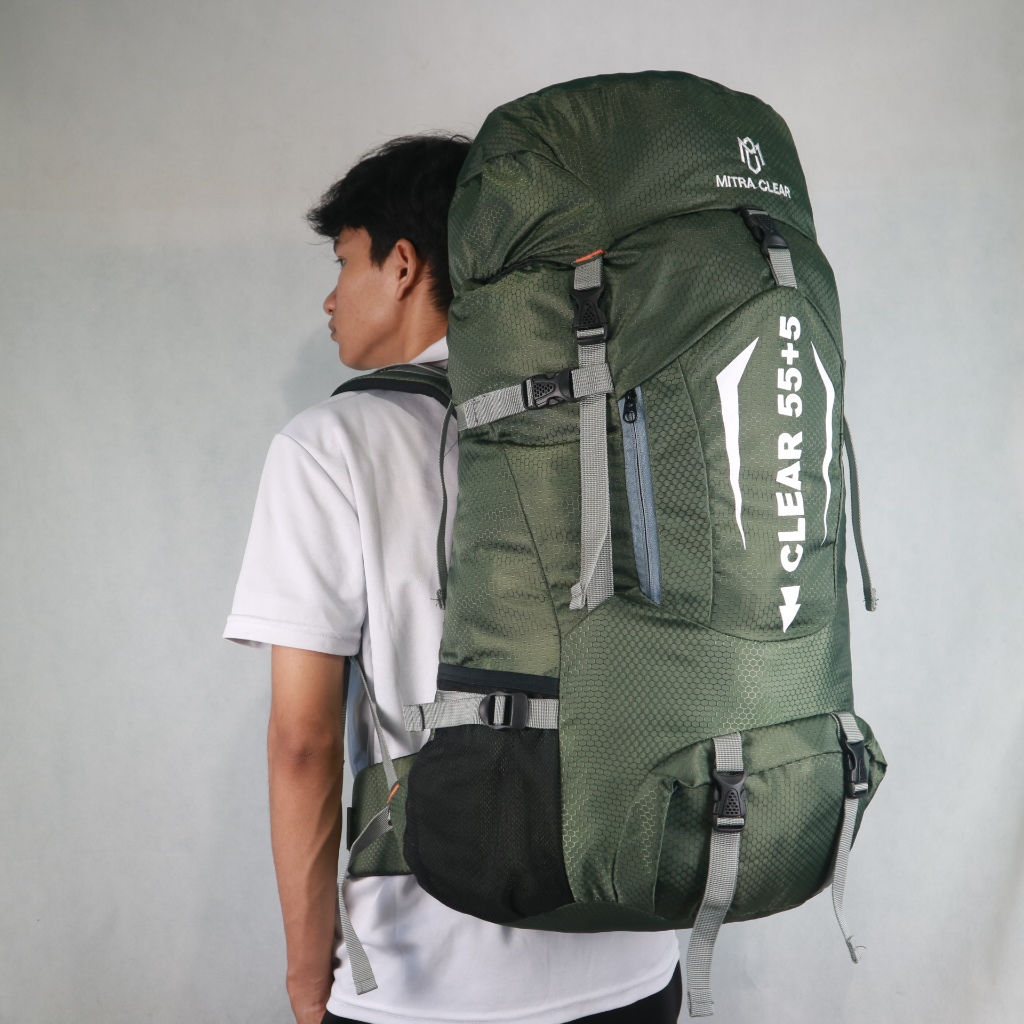 Jual Tas Gunung Carrier Hiking Camping 55Liter fiber Keril Outdoor Pria ...