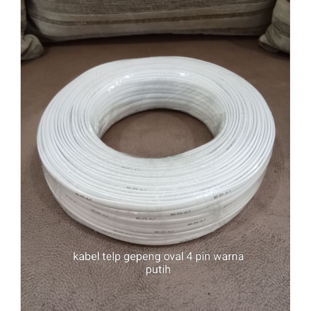 Jual Kabel Cable Telp Telephone 4 pin RJ-11 Krem Eceran ERA by KITANI ...