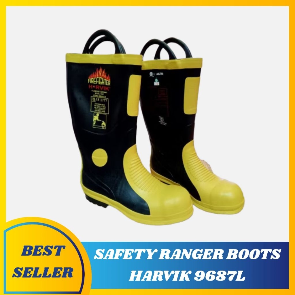 Jual SEPATU SAFETY BOOTS PEMADAM HARVIK 9687L ORIGINAL - FIRE RANGER ...