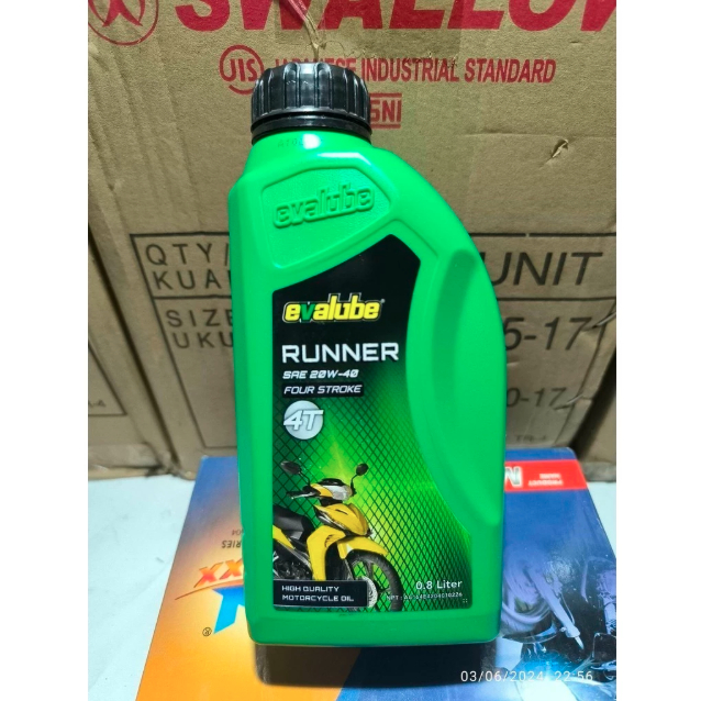 Jual OLI MESIN EVALUBE RUNNER 4T 20W-40 OLI 4T evalube runner 4tak ...