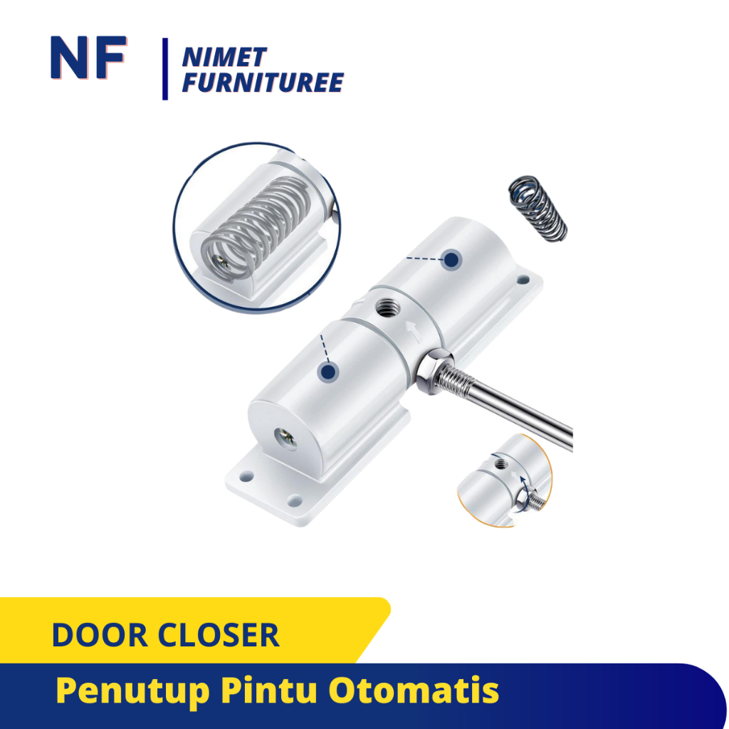 Jual Nimet Furnituree Spring Door Closer – Penutup Pintu Otomatis untuk ...