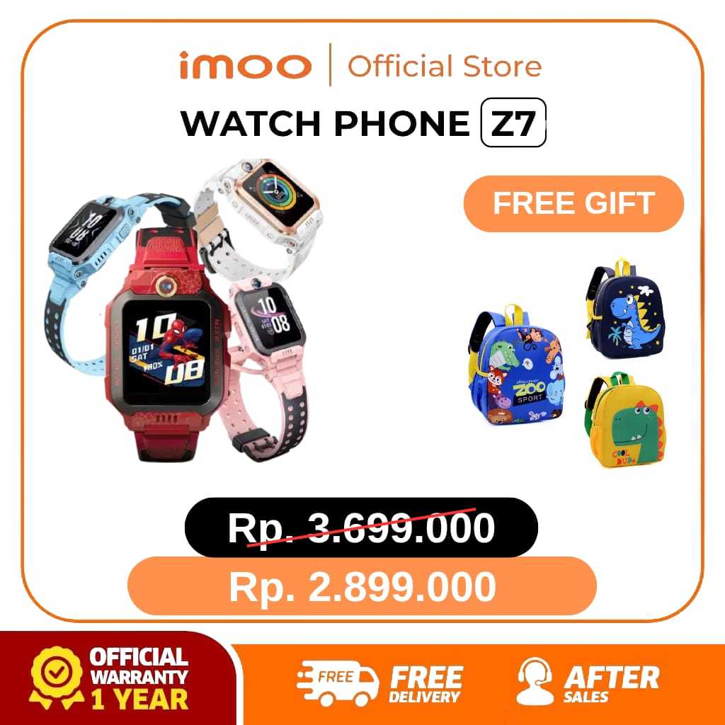 Jual [NEW LAUNCH] IMOO Watch Phone Z7 Front & Rear Dual Camera With ...