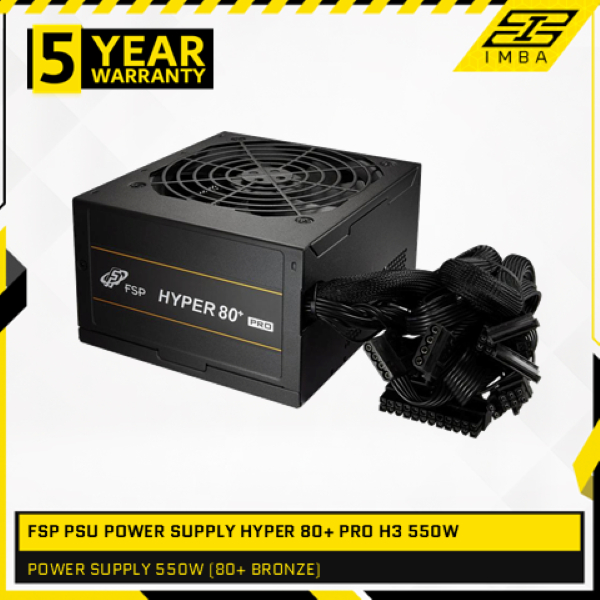 Jual FSP PSU POWER SUPPLY HYPER 80+ PRO H3 550W (80+ BRONZE) BLACK ...