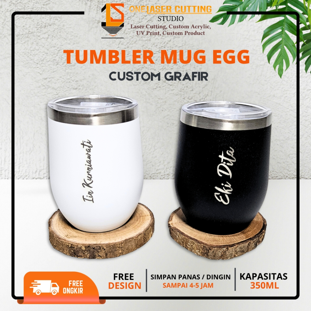 Jual Mug Egg Coffee 350ml – Custom Nama Logo Grafir | Stainless Travel ...