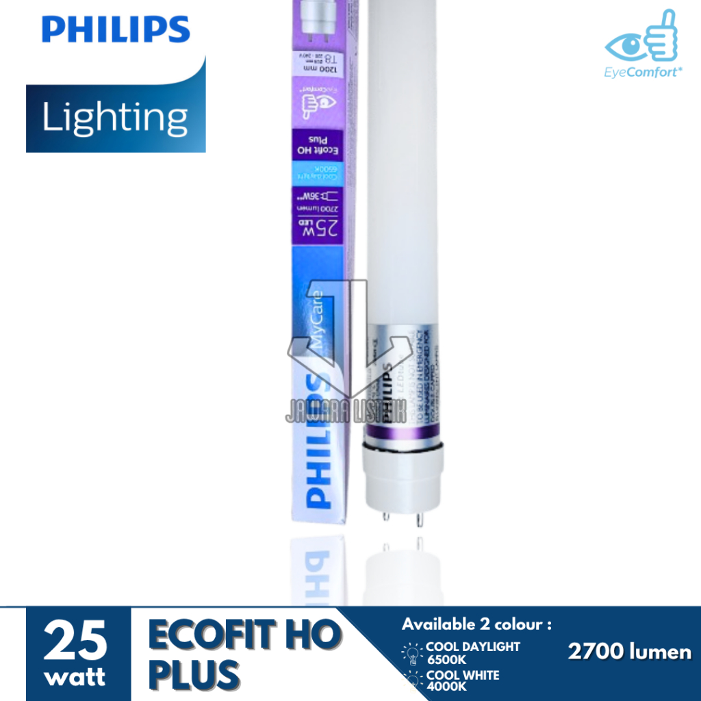 Jual PHILIPS LED TUBE T8 120CM ECOFIT HO PLUS 25 WATT LAMPU TL T8 ...